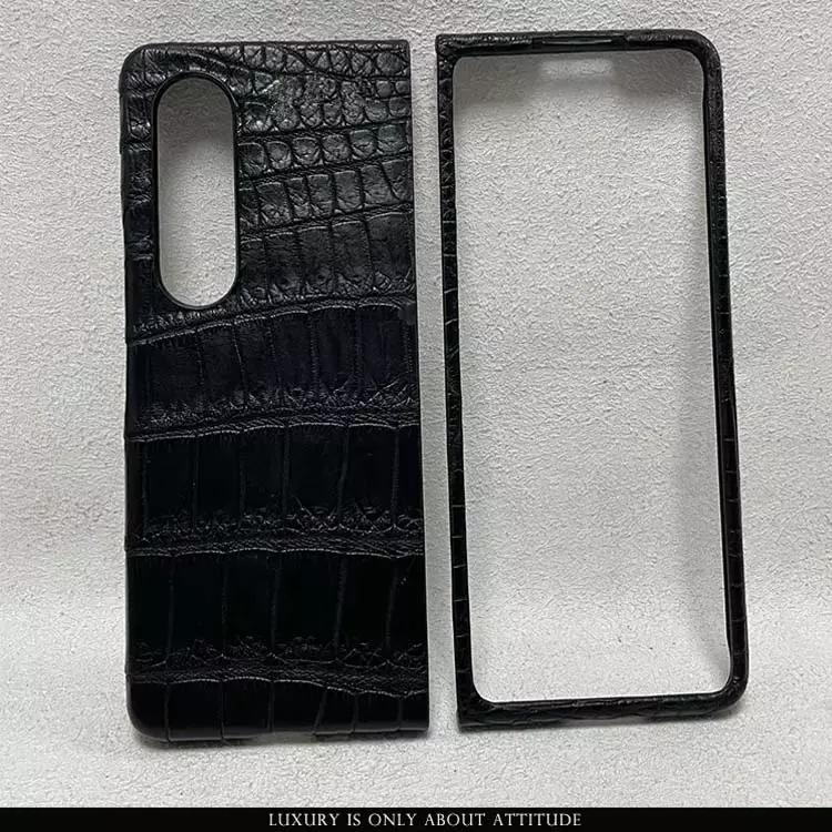 DOOLAND Чехол из натуральной крокодиловой кожи для Samsung Galaxy Z Fold 4